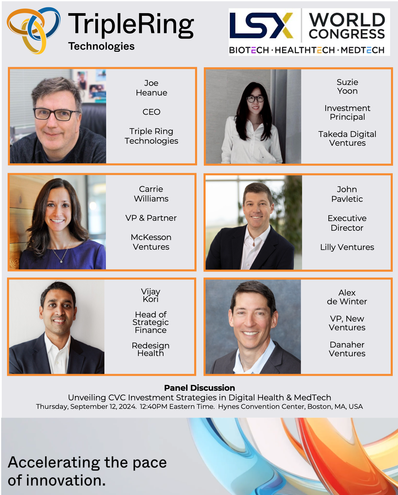 September 12, 2024. Triple Ring featured at LSX World Congress USA in Boston, MA. - Triple Ring ...